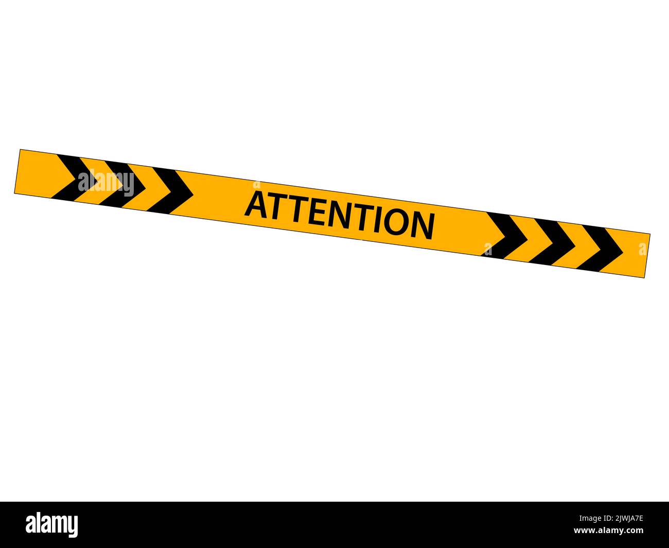 Yellow and black stripes on ribbon. Symbol of dangerous and radioactive ...