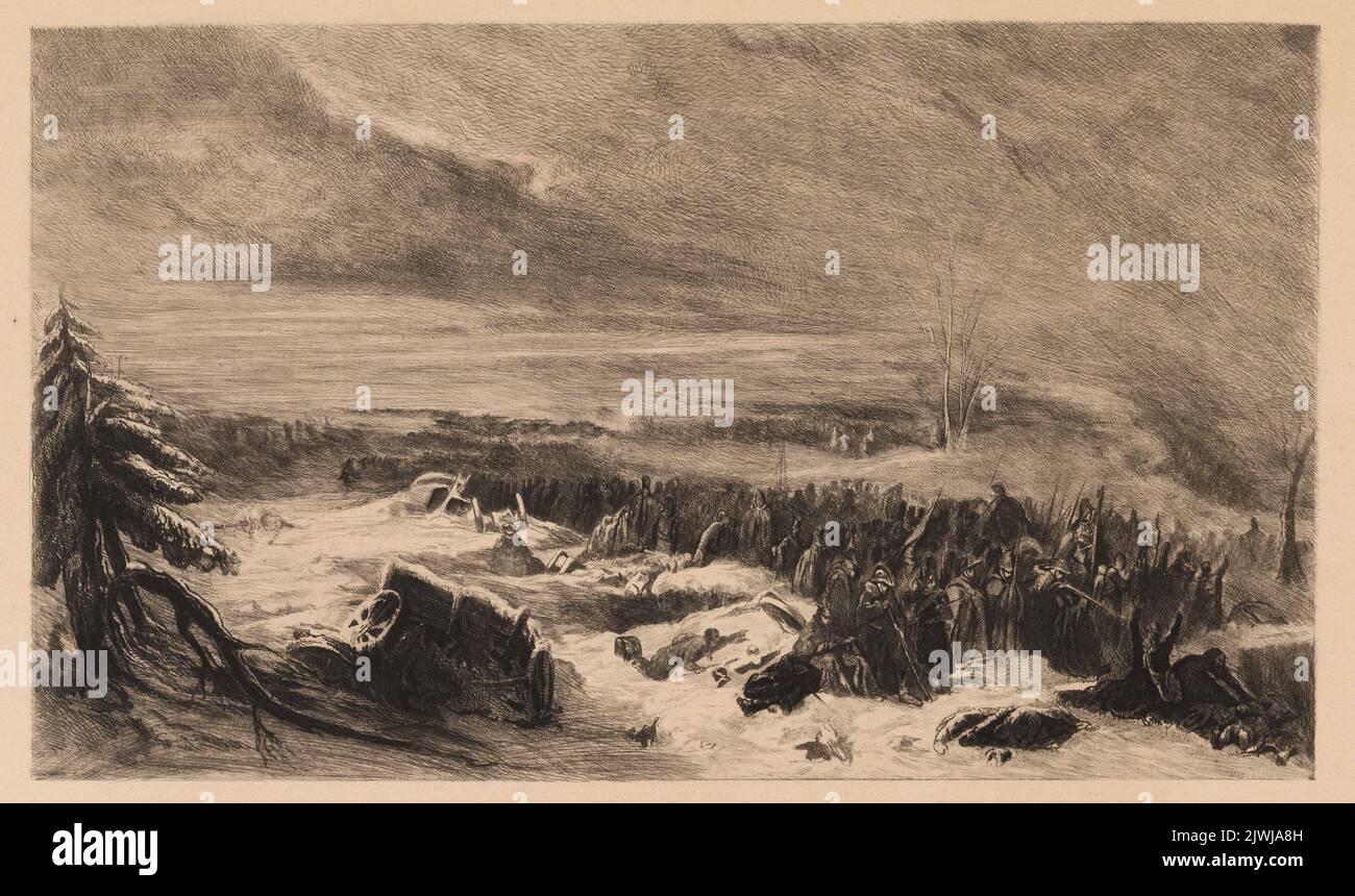 Napoleon’s Army fleeing from Russia. unknown, graphic artist, Delâtre ...