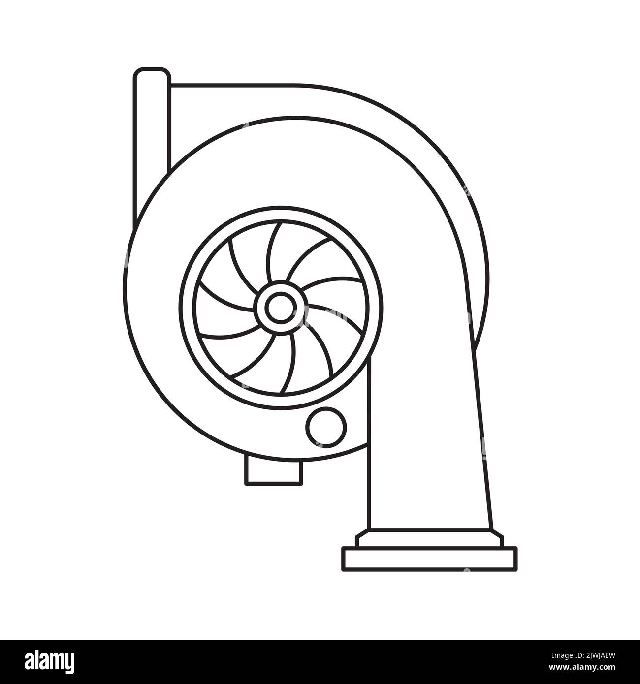 Symbol of a car Turbocharger on an isolated background. Vector ...