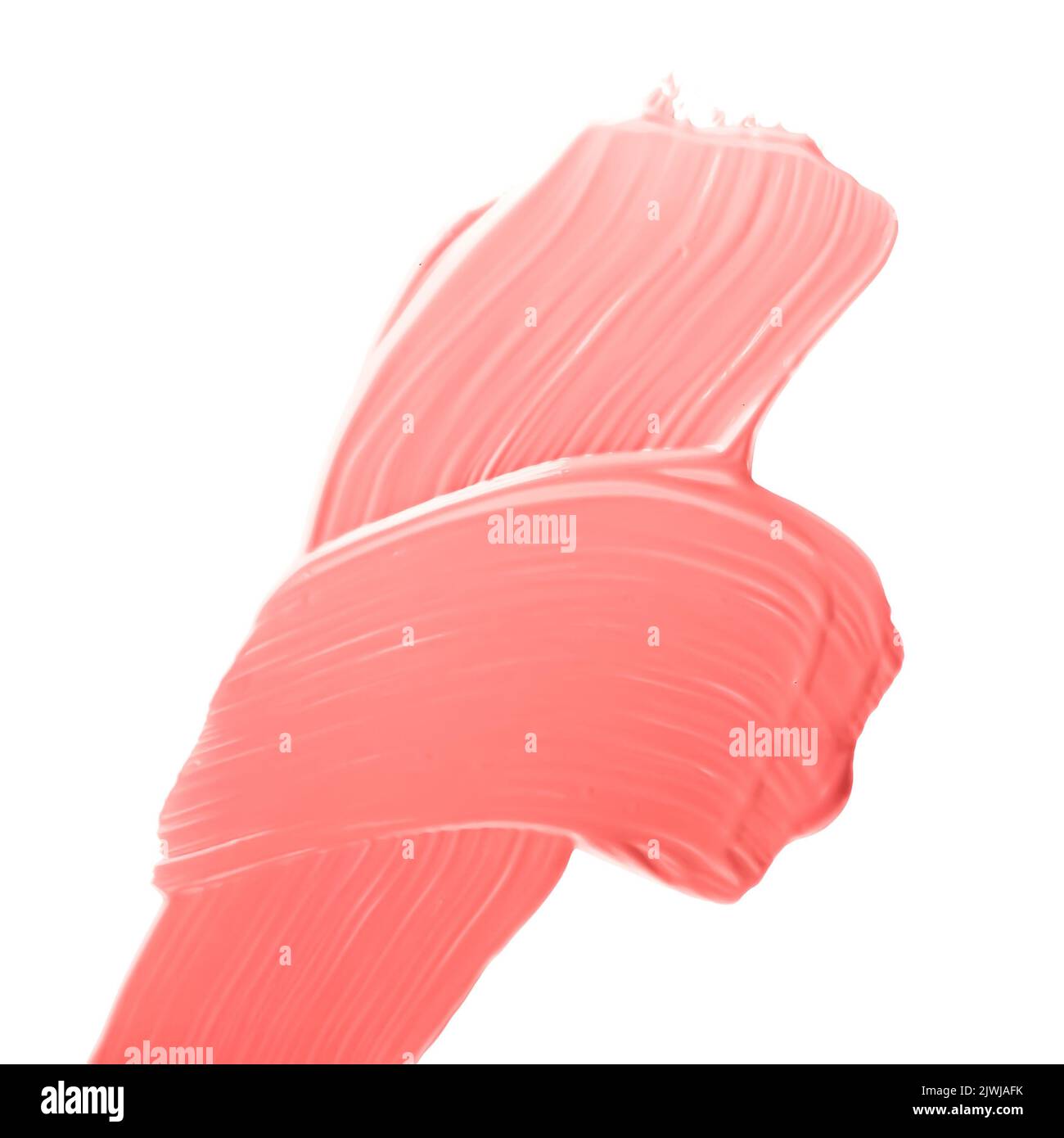 Pastel coral beauty swatch, skincare and makeup cosmetic product sample ...