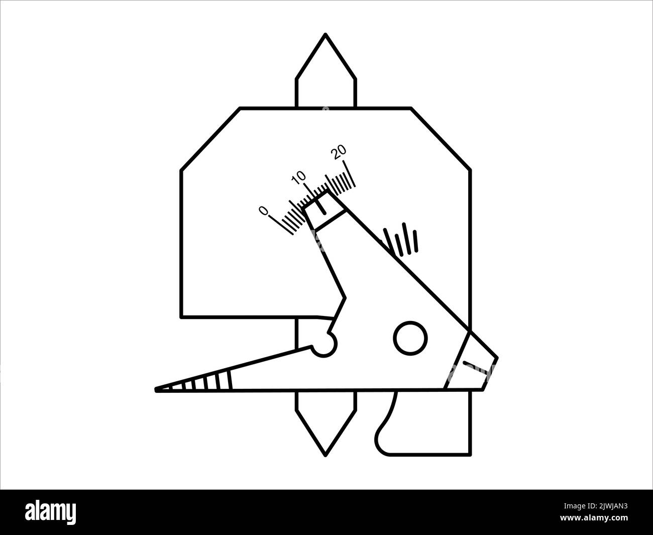 Wg 1 Template Measuring Device Universal Meter For Welded Joints Vector Illustration Stock