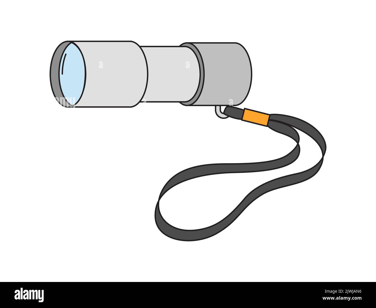 battery-powered flashlight. Pocket flashlight for hiking, tourism ...