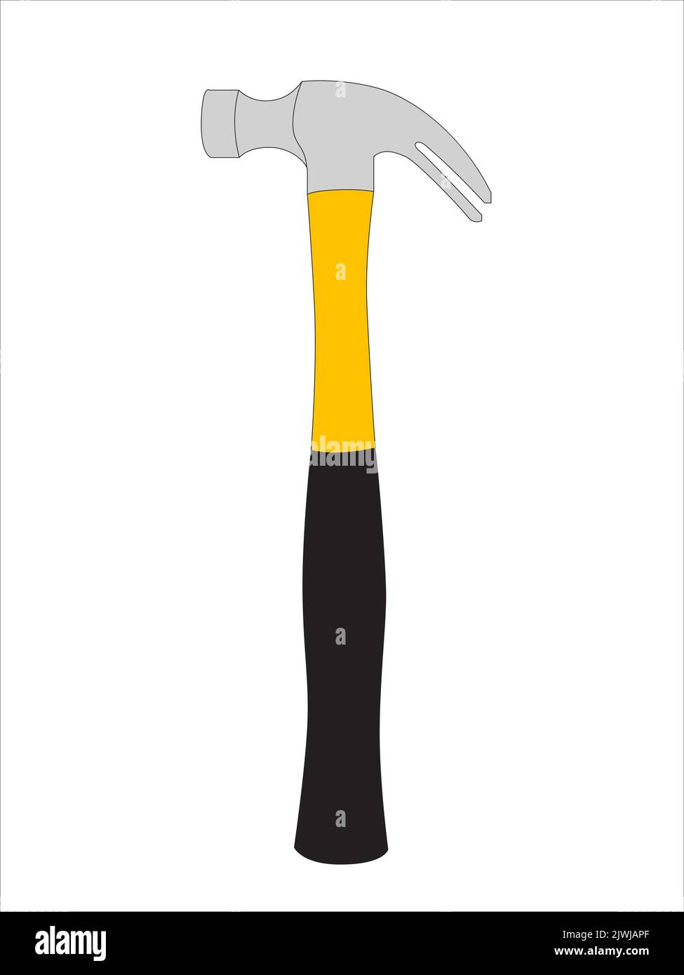 Hammer icon on a white background. Simplified hammer tool. Flat vector ...