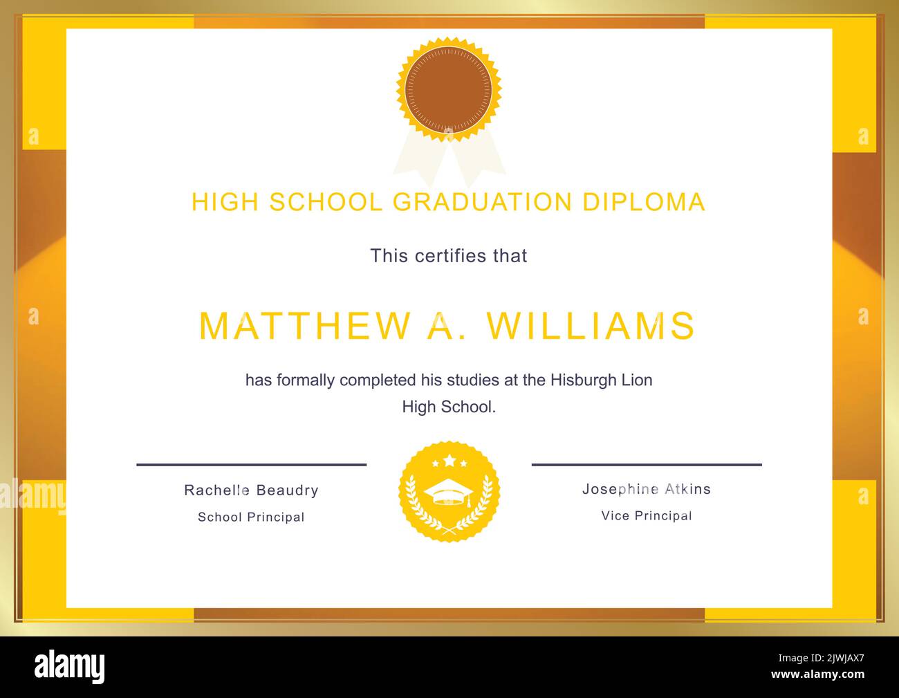 Blank High School Diploma