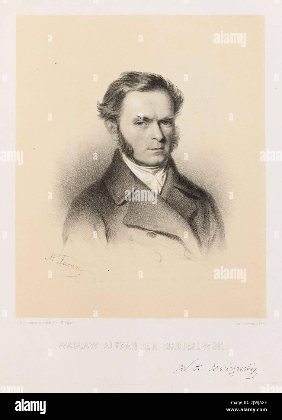 Portrait of Wacław Aleksander Maciejowski from book II “Polish images ...
