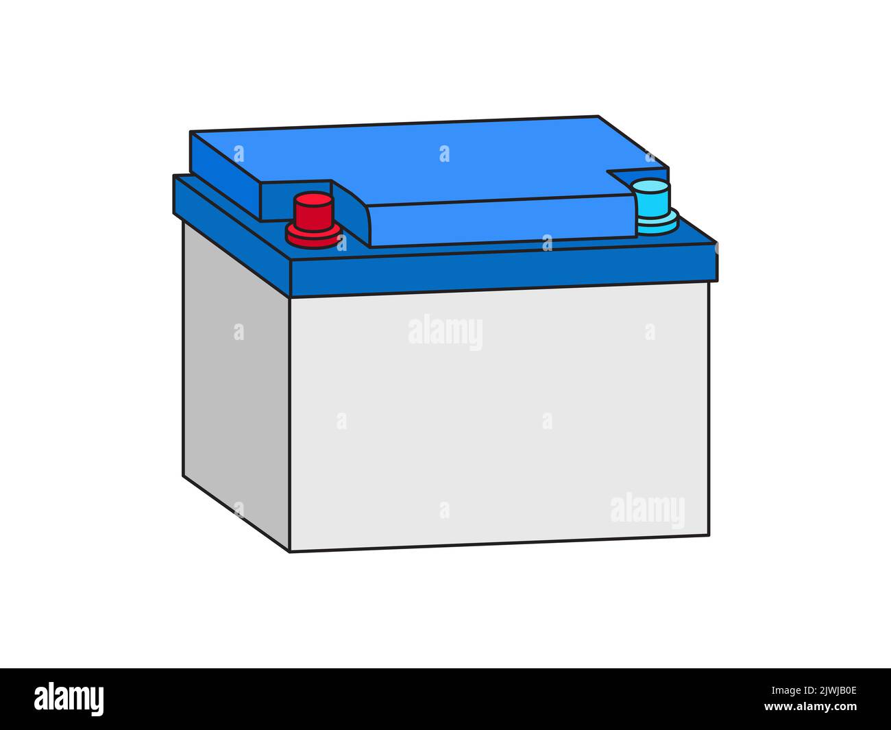 Car battery in flat style. Vector illustration on an isolated ...