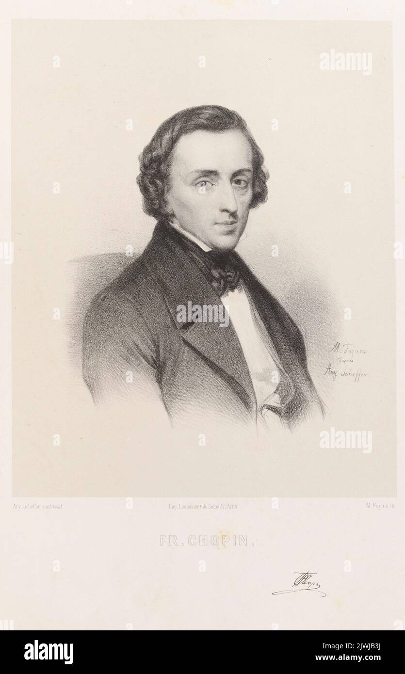 Portrait of Frederic Chopin from book VI of “Polish images". Lemercier ...