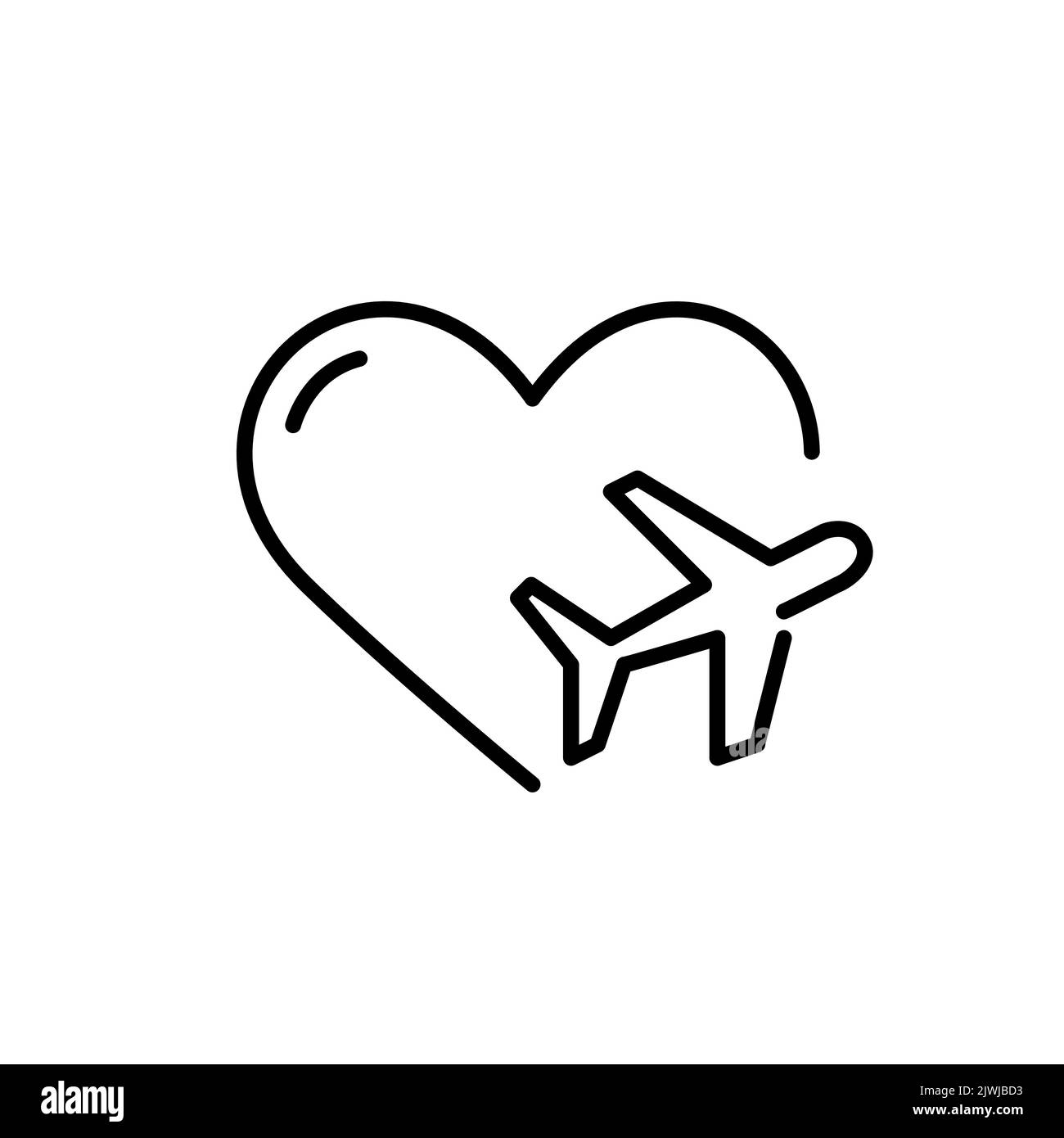 Airplane heart Black and White Stock Photos & Images - Alamy
