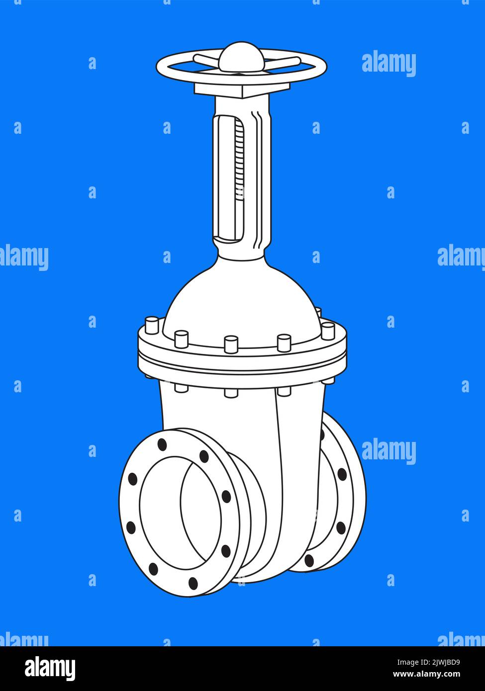 Gate valve on an isolated background. sluice valve. pipe fittings ...