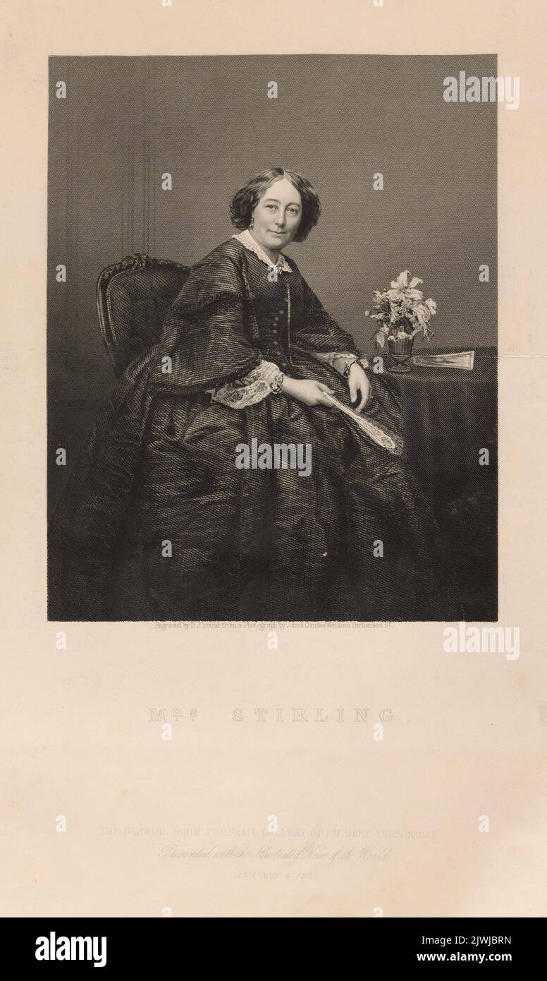 Portrait of Elizabeth Stirling. Watkins, John & Charles (fl. 1840-1875 ...