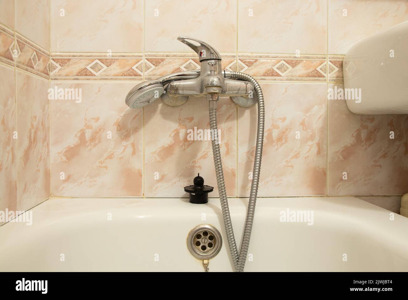 Inside the bathroom , faucet and shower mixer in the bathroom ...