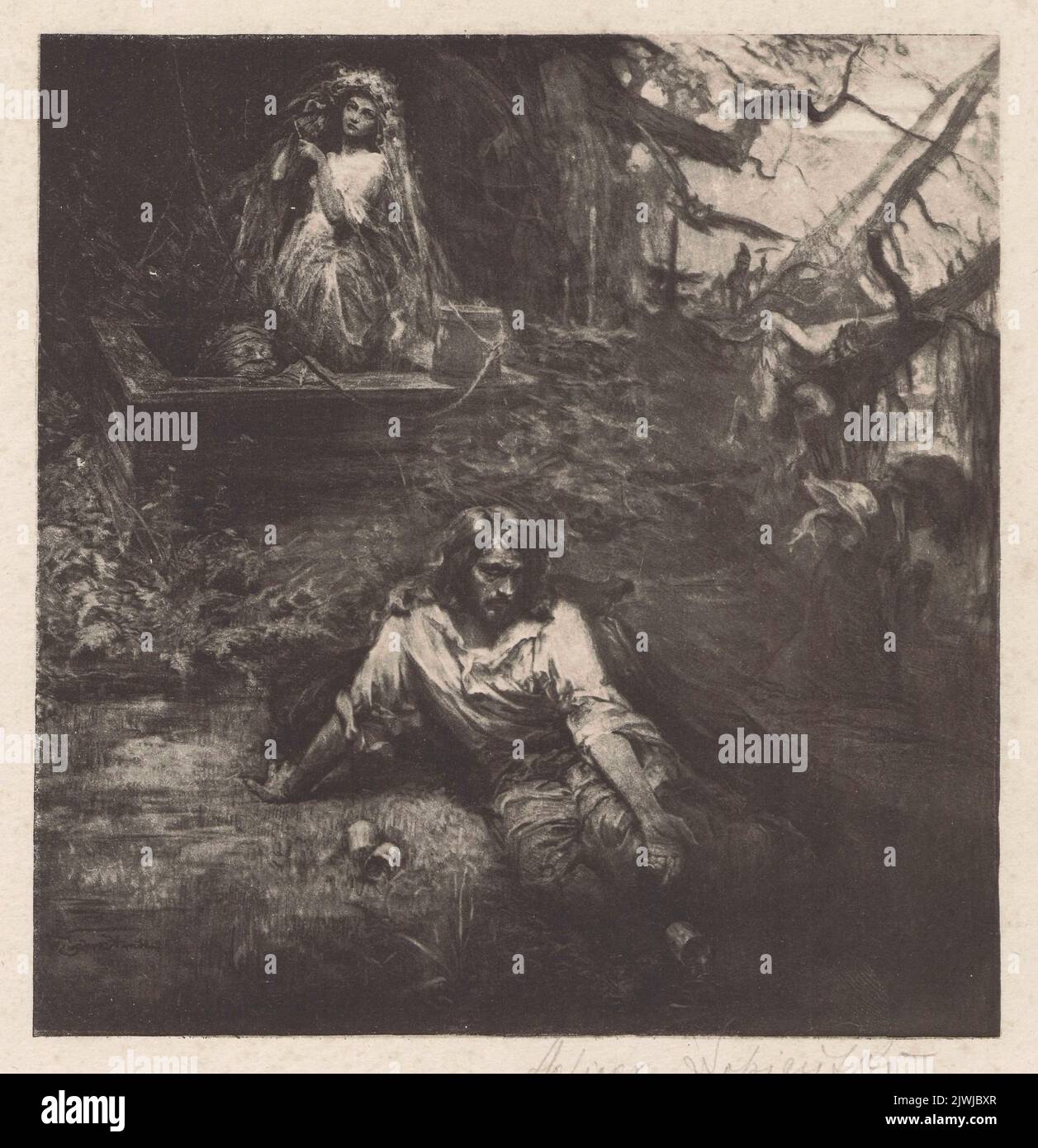 Enchanted spring. Łopieński, Ignacy (1865-1941), graphic artist ...