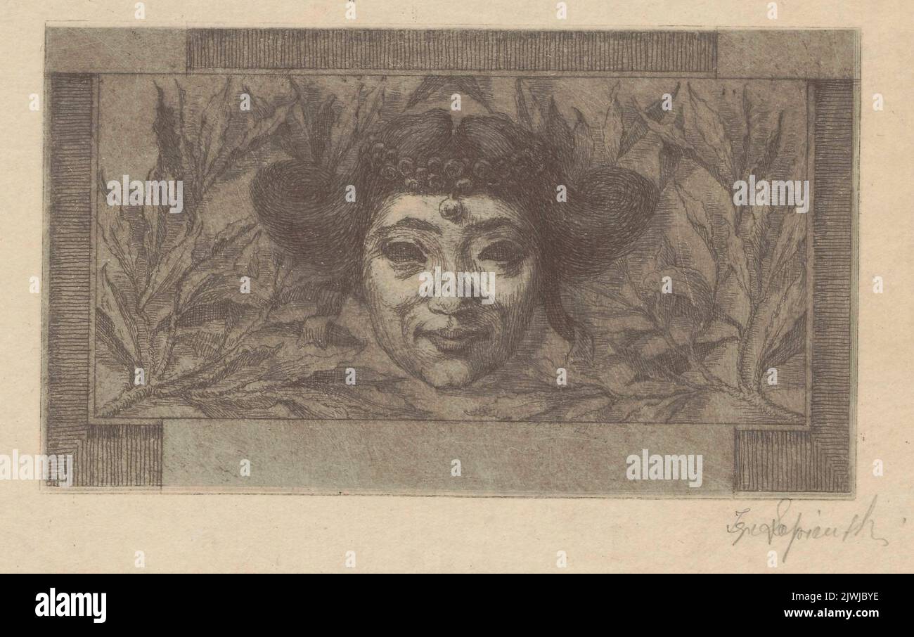 Vignette with female mask. Łopieński, Ignacy (1865-1941), graphic ...
