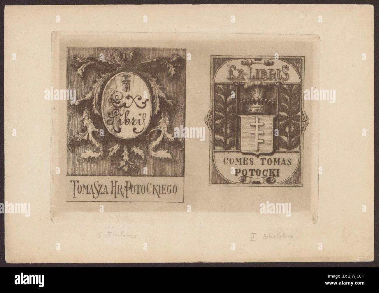 Competition bookplates of Count Tomasz Potocki. Łopieński, Ignacy (1865 ...