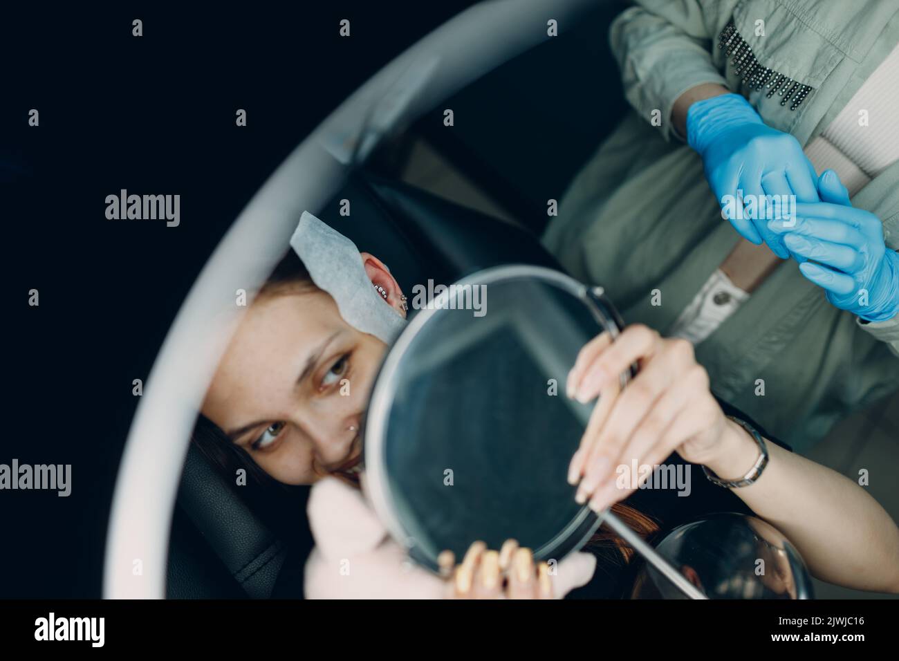 Body piercing procedure hi-res stock photography and images - Alamy