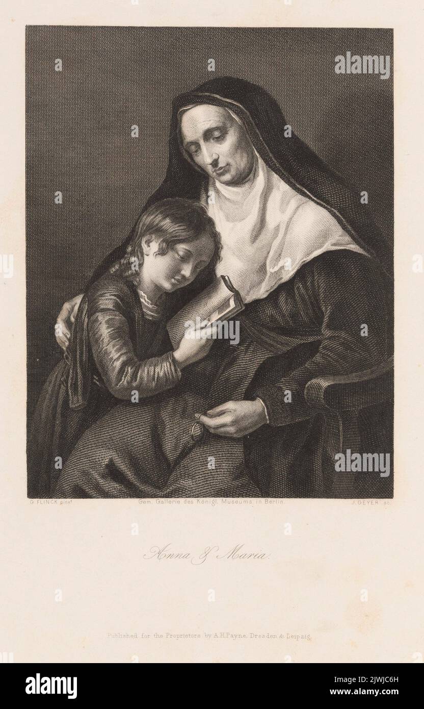 Saint Anne and Mary. Geyer, Johann (1807-1875), graphic artist, Payne ...