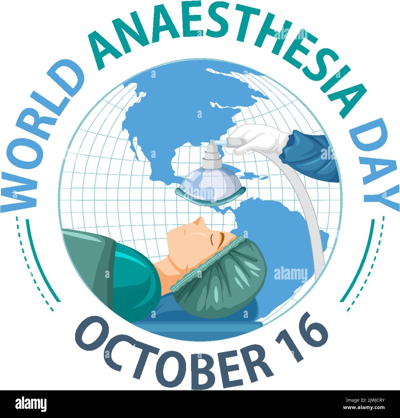 World Anaesthesia Day Logo Concept illustration Stock Vector Image ...