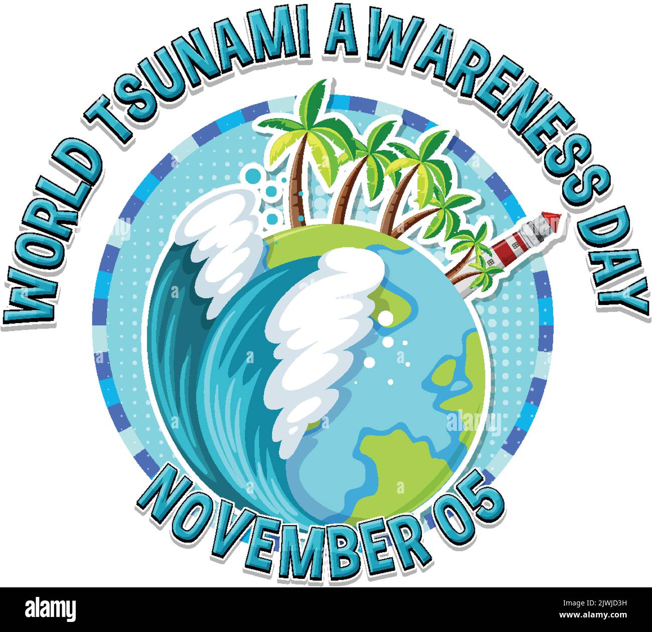 World Tsunami Awareness Day Logo Design illustration Stock Vector Image & Art - Alamy