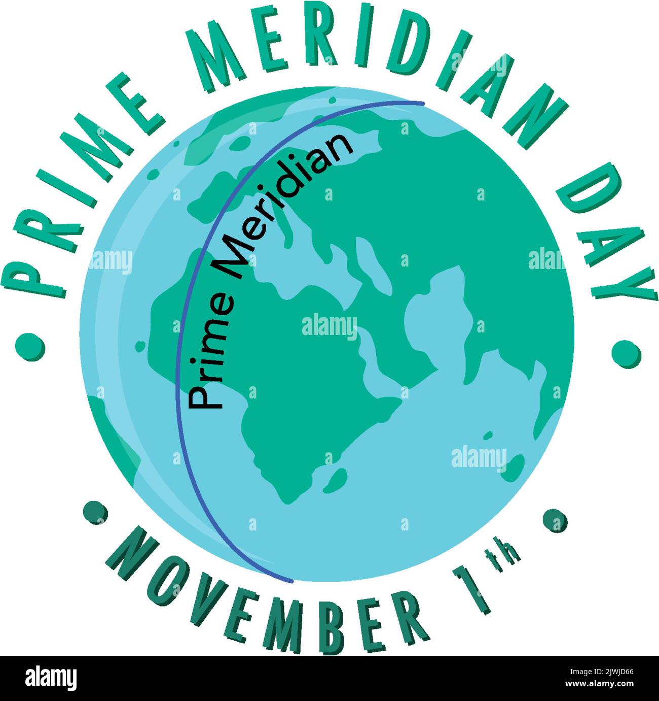 Prime Meridian Day Logo Concept illustration Stock Vector Image & Art ...