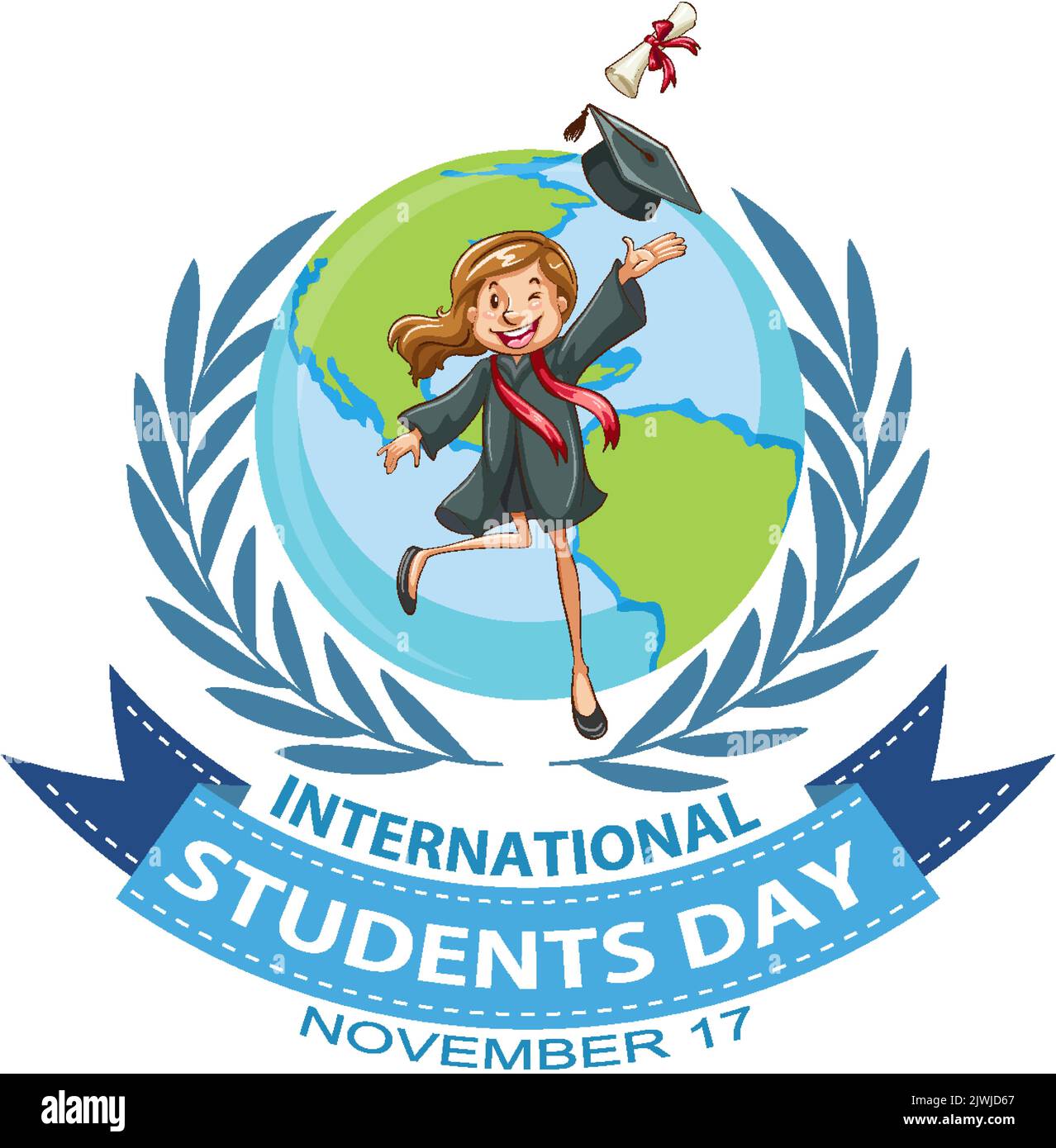 International Students Day Banner Design illustration Stock Vector ...