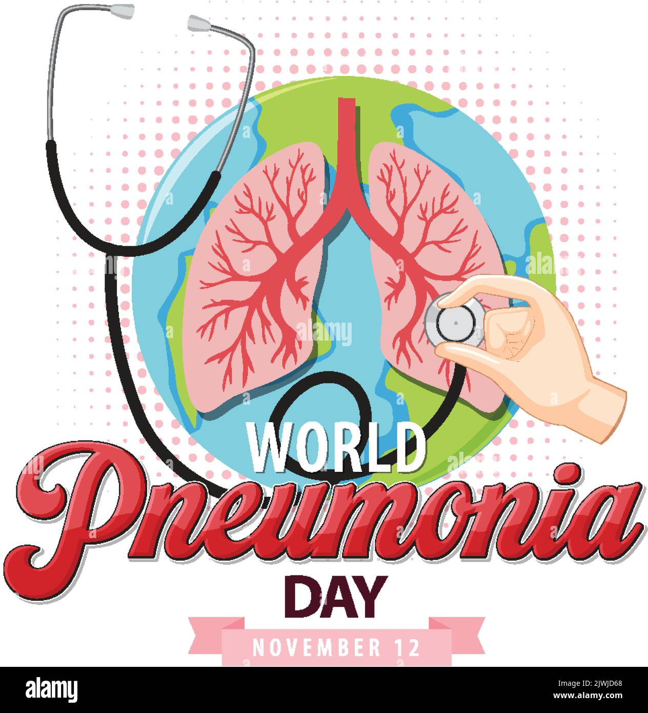 World Pneumonia Day Banner Design illustration Stock Vector Image & Art ...
