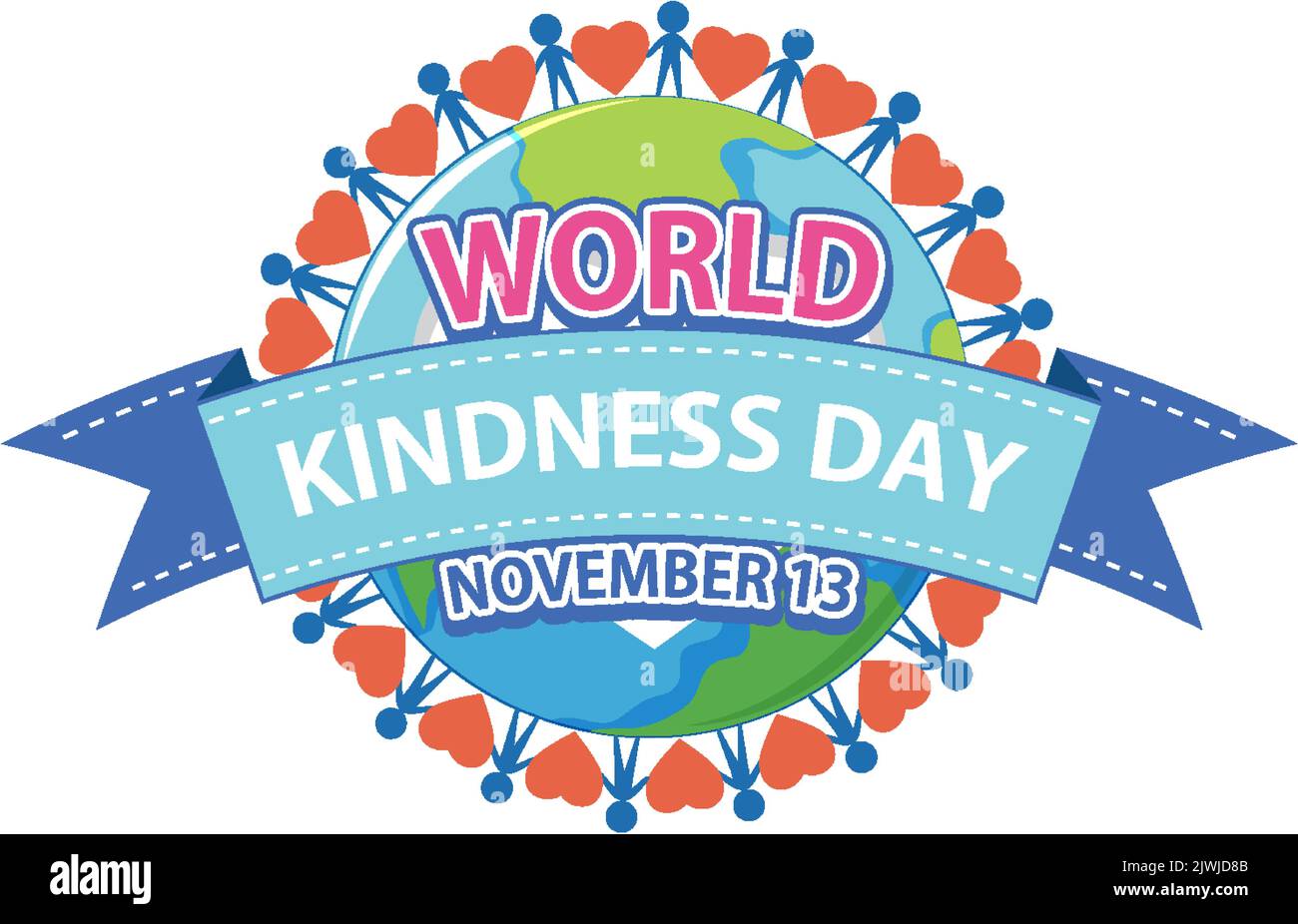World Kindness Day Logo Design illustration Stock Vector Image & Art ...