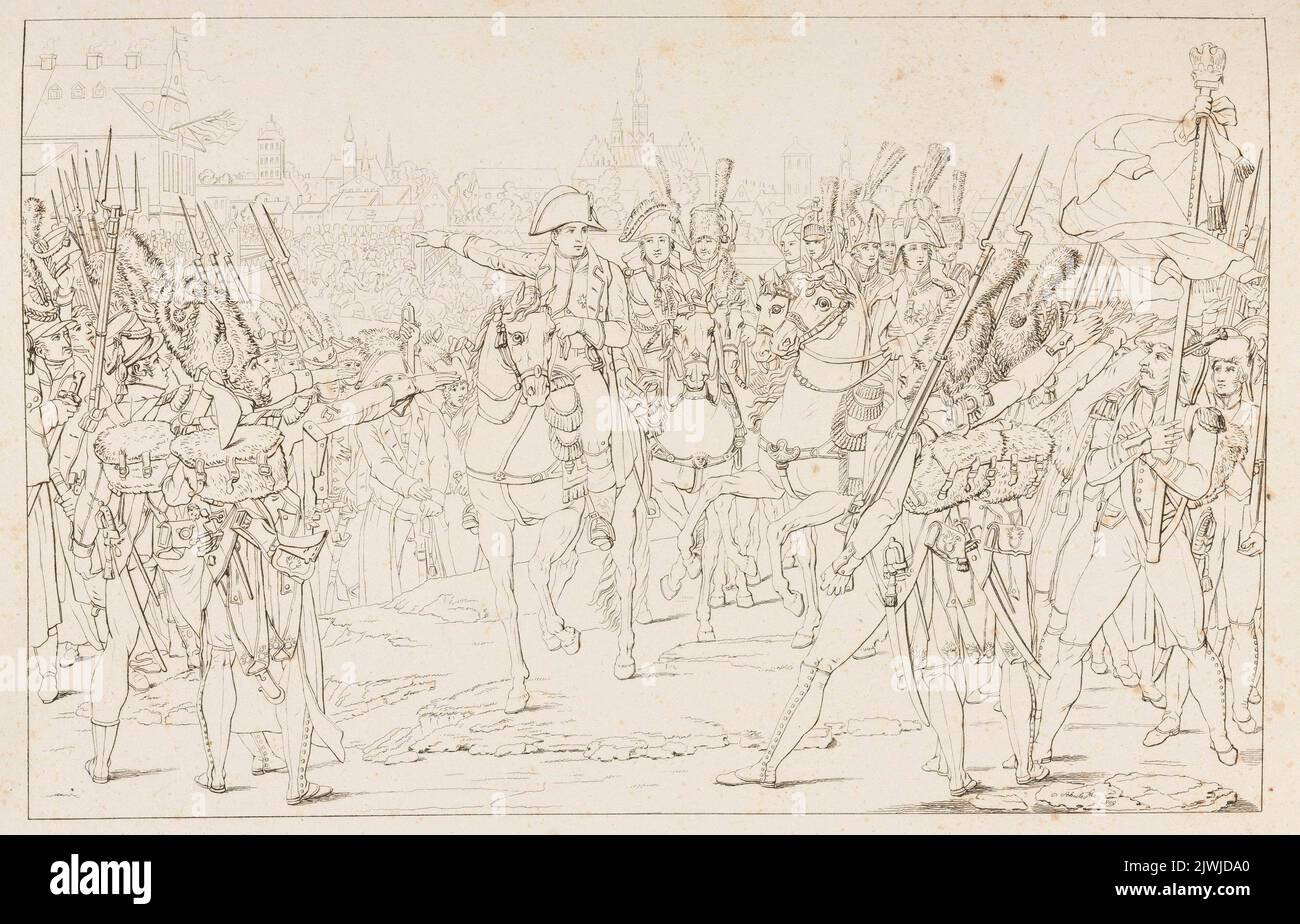 Napoleon is visiting his troops near Augsburg on 12 October 1809 ...