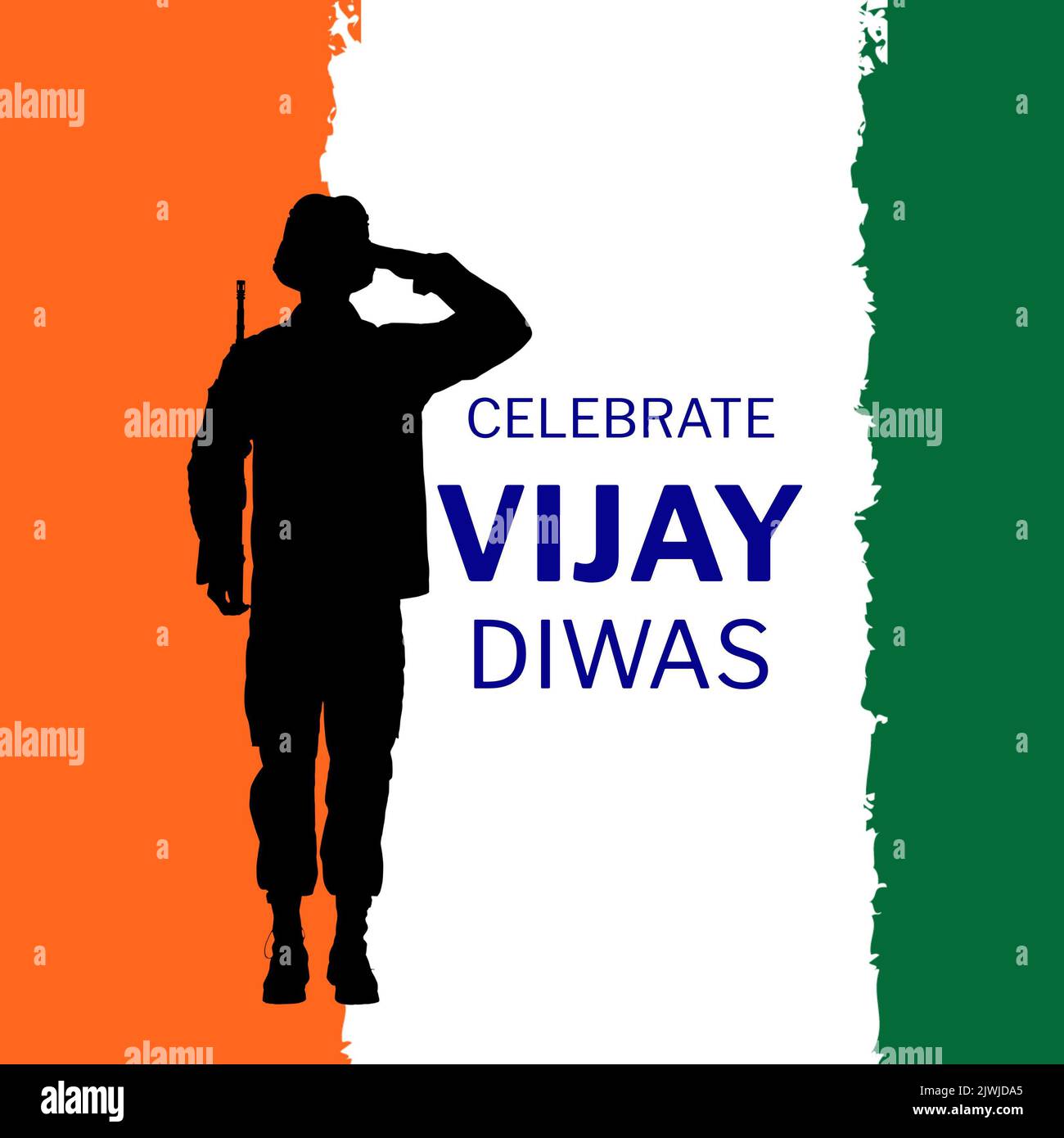 Illustration of celebrate vijay diwas text and army soldier saluting ...