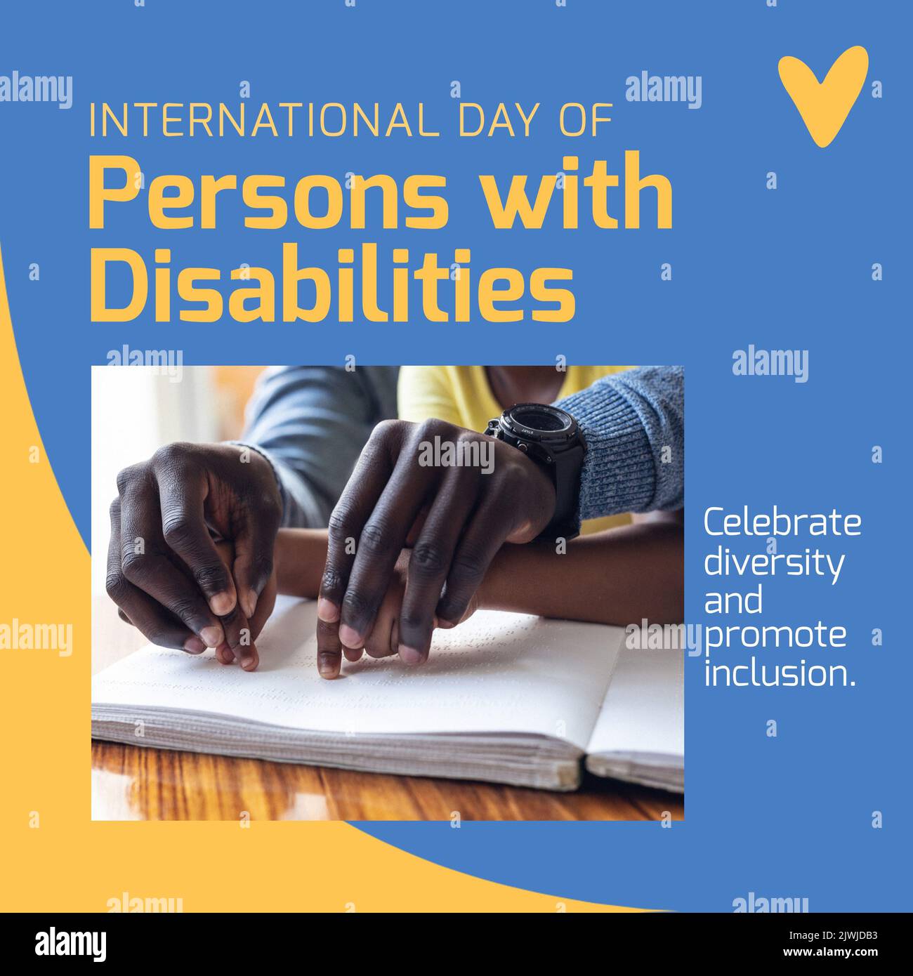 International day of persons with disabilities text and father ...