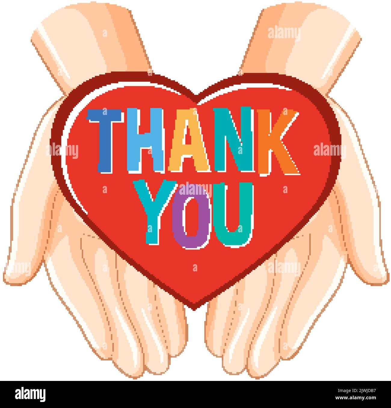 Thank you in heart shape illustration Stock Vector Image & Art - Alamy