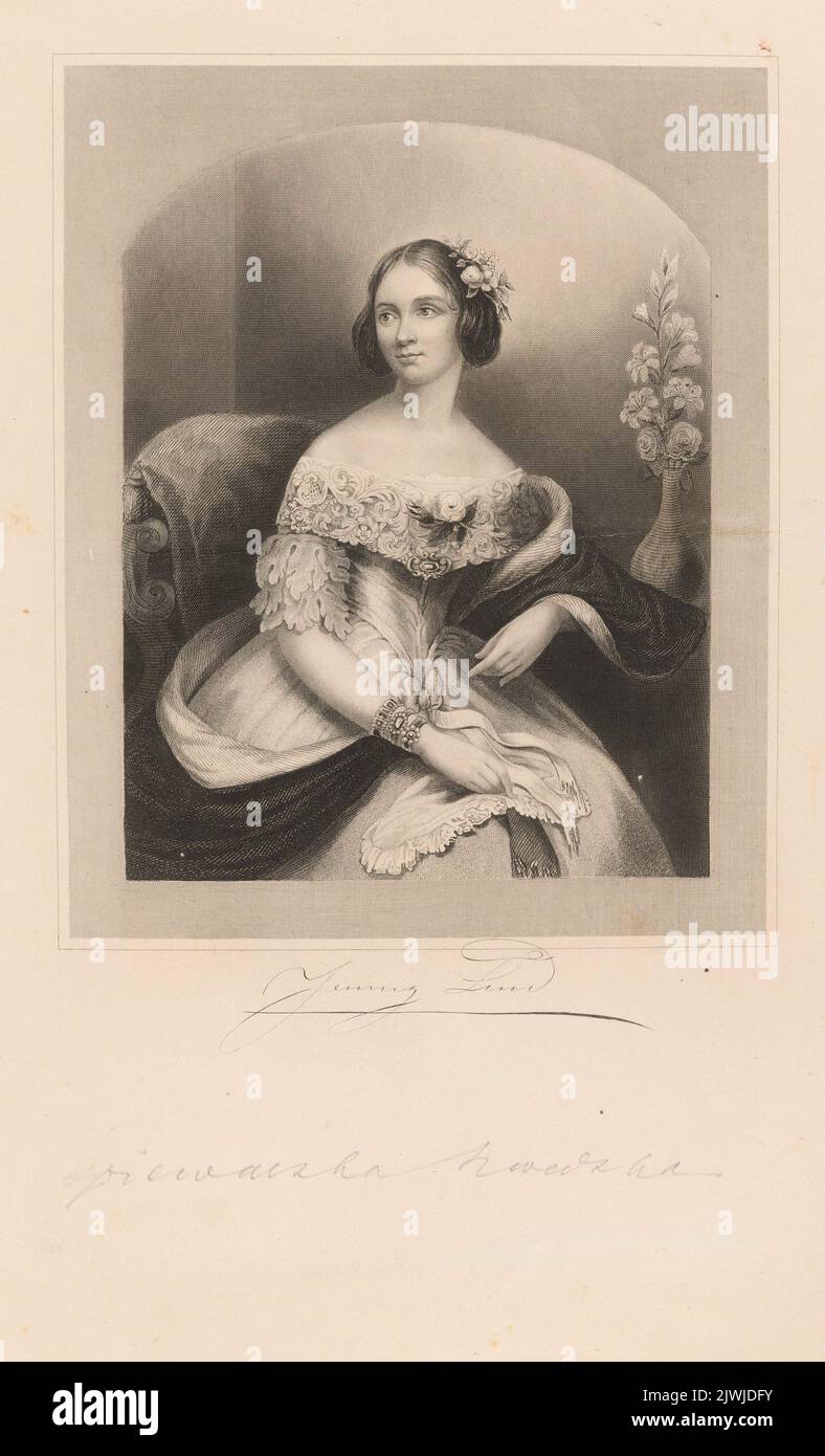 Portrait of Jenny Lind. unknown, graphic artist, Werner, P. O. (fl. ca ...
