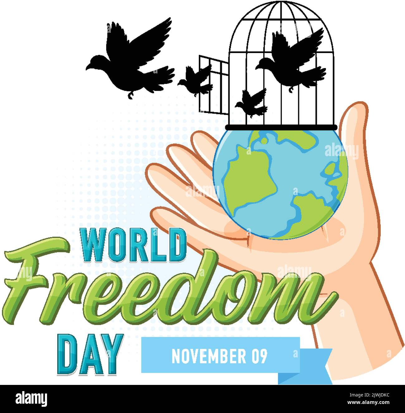 World Freedom Day Logo Design illustration Stock Vector Image & Art - Alamy