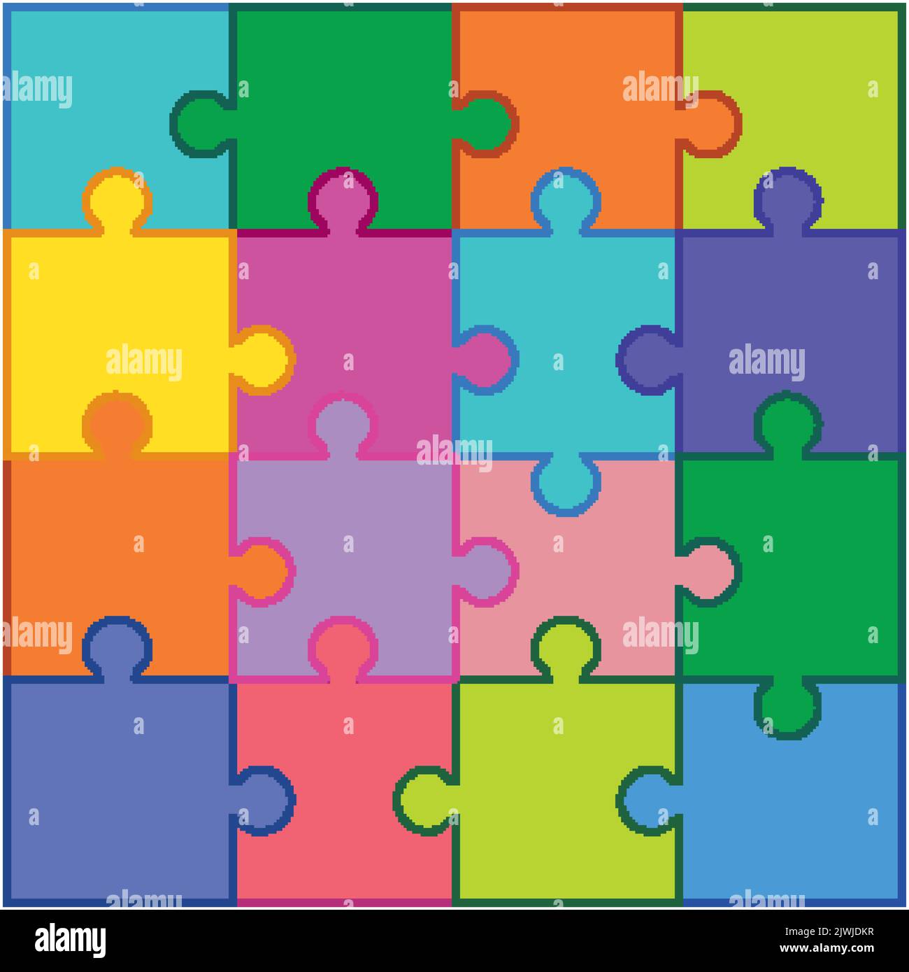 Colourful jigsaw puzzle background illustration Stock Vector Image ...
