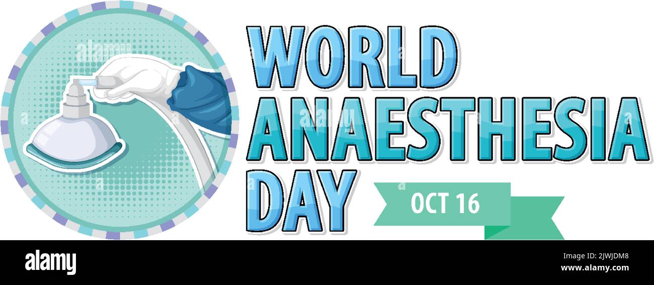 World Anaesthesia Day Logo Design illustration Stock Vector Image & Art ...