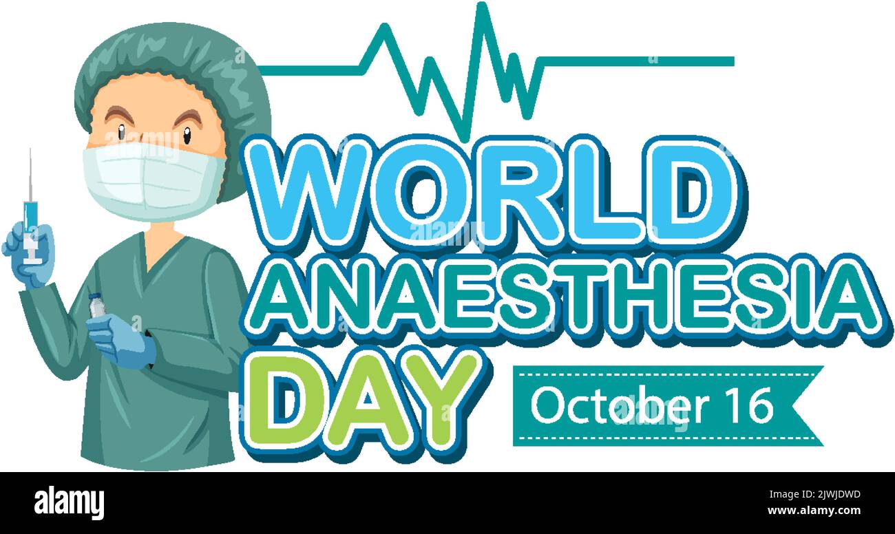 World Anaesthesia Day Logo Concept illustration Stock Vector Image ...