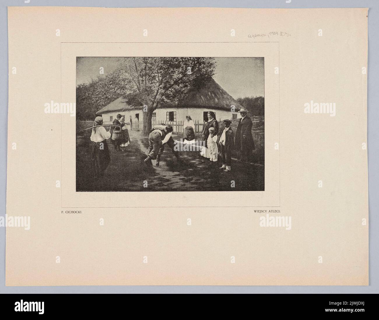 Reproduction of a painting: Feliks Cichocki (1861-1921), Rural athletes ...