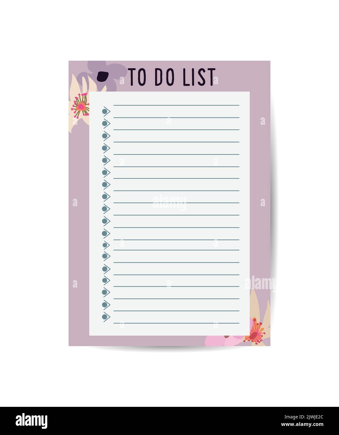 To Do list with simple daily illustrations and trendy lettering ...