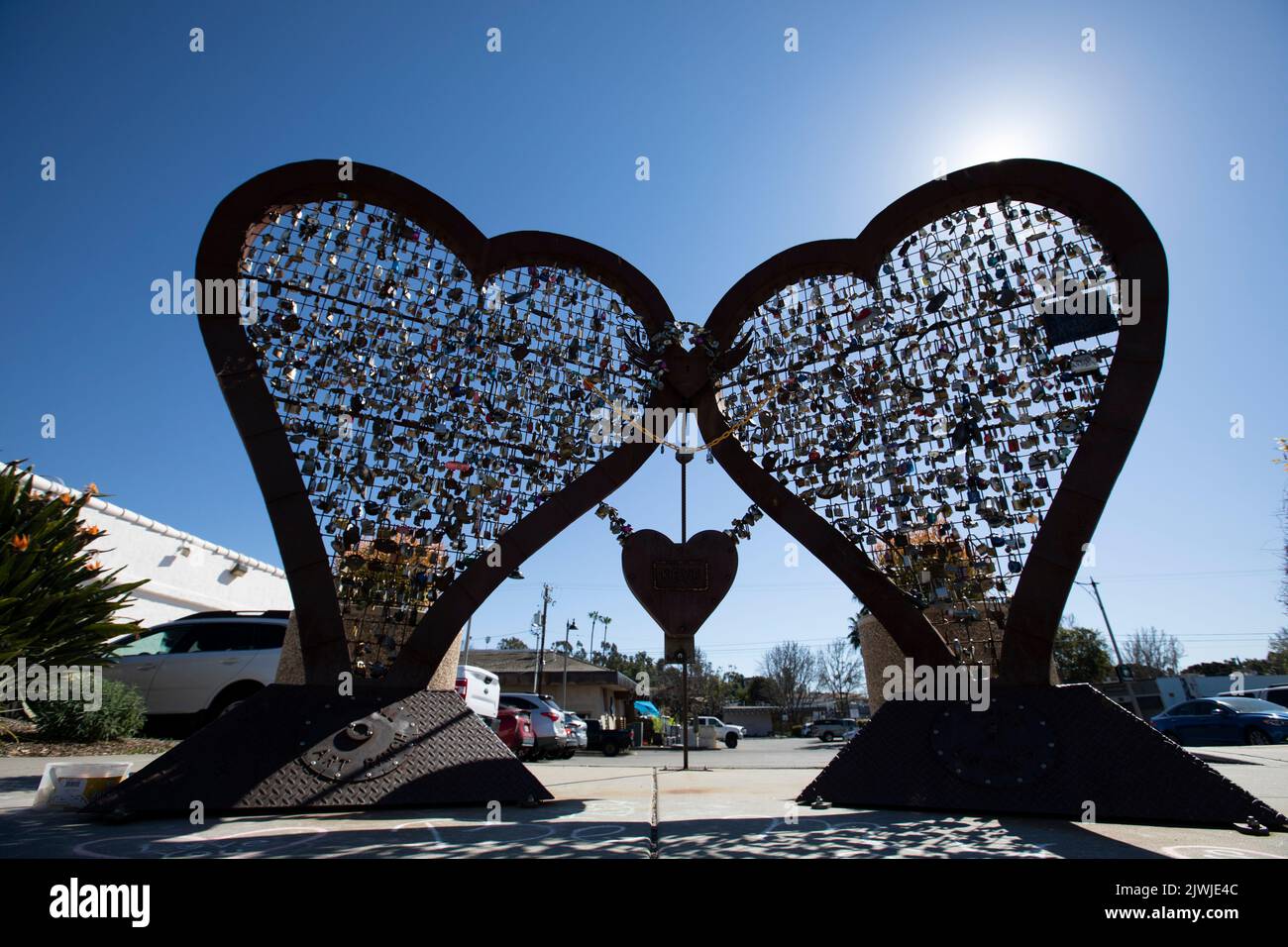 Vista, California, USA - February 13, 2022: Afternoon sunlight shines ...