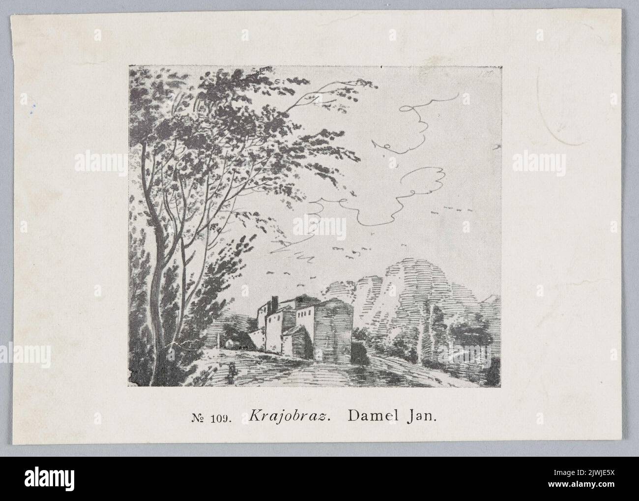 Reproduction of a painting: Damel, Jan Krzysztof (1780-1840) Landscape ...