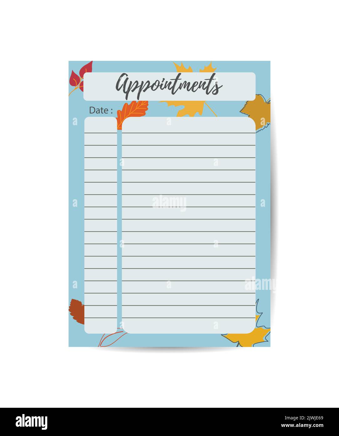 appointment template Daily check list Organizer and schedule with ...