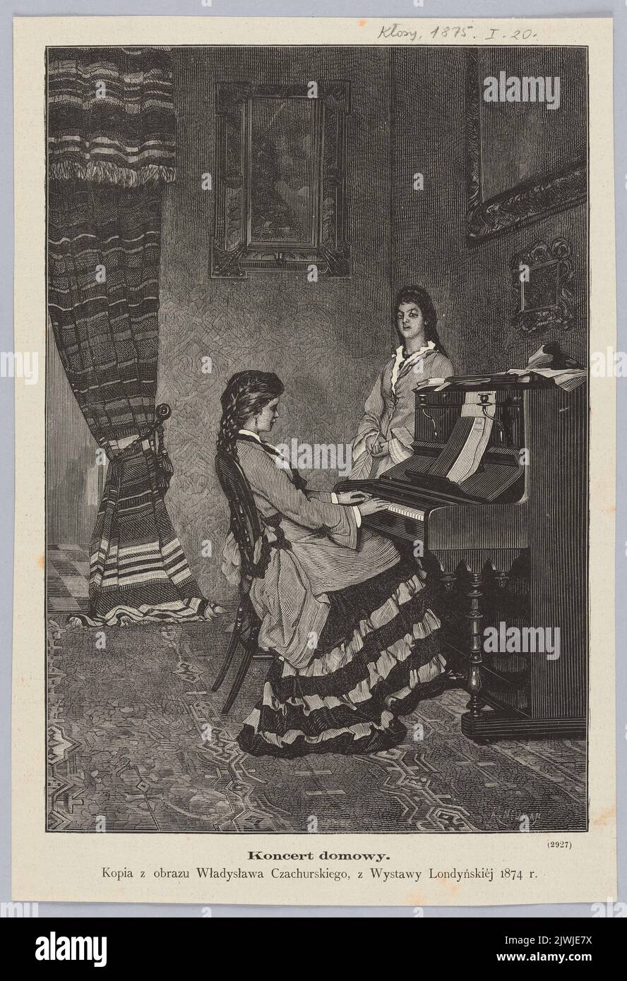 Reproduction of a painting: Władysław Czachórski (1850-1911), A home concert ; from: "Kłosy ...