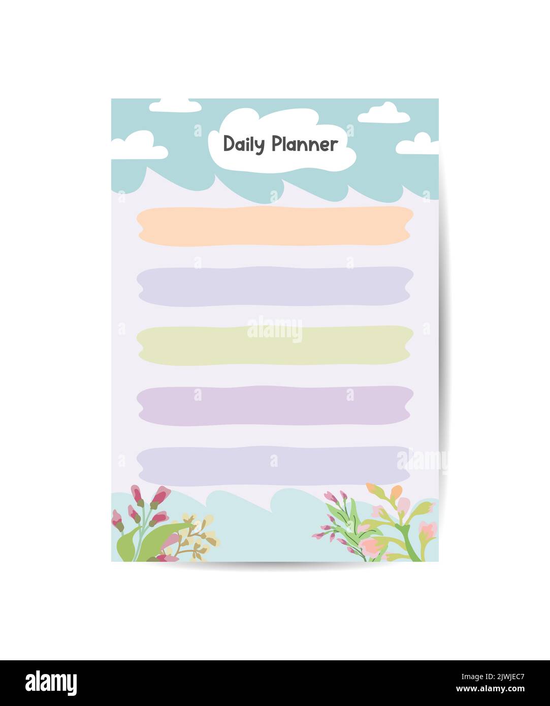 Templates to do list planner daily planner natural themes leaves pastel ...