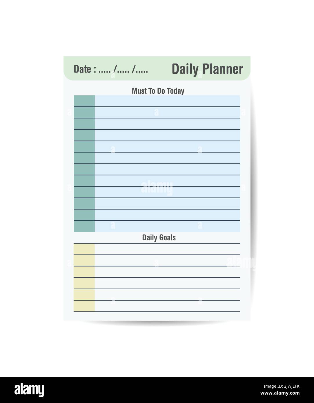 Daily My Routines planner template minimalist planners Clear and simple ...
