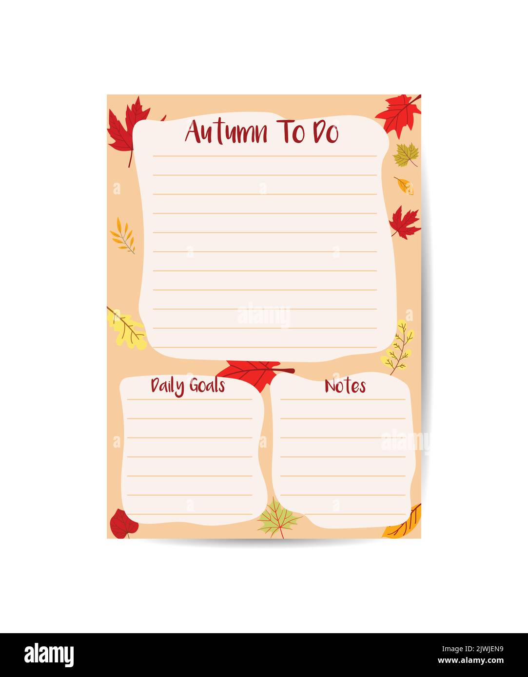 Autumn planner sheet Fall to-do list Planner insert or note page ...