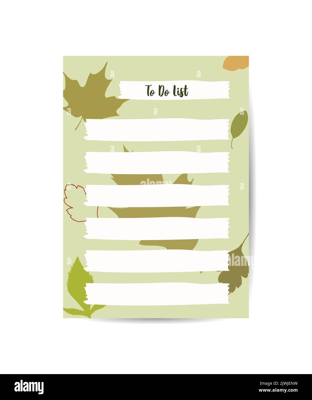 Cute To Do list with fresh green tropical leaves for notes printable ...
