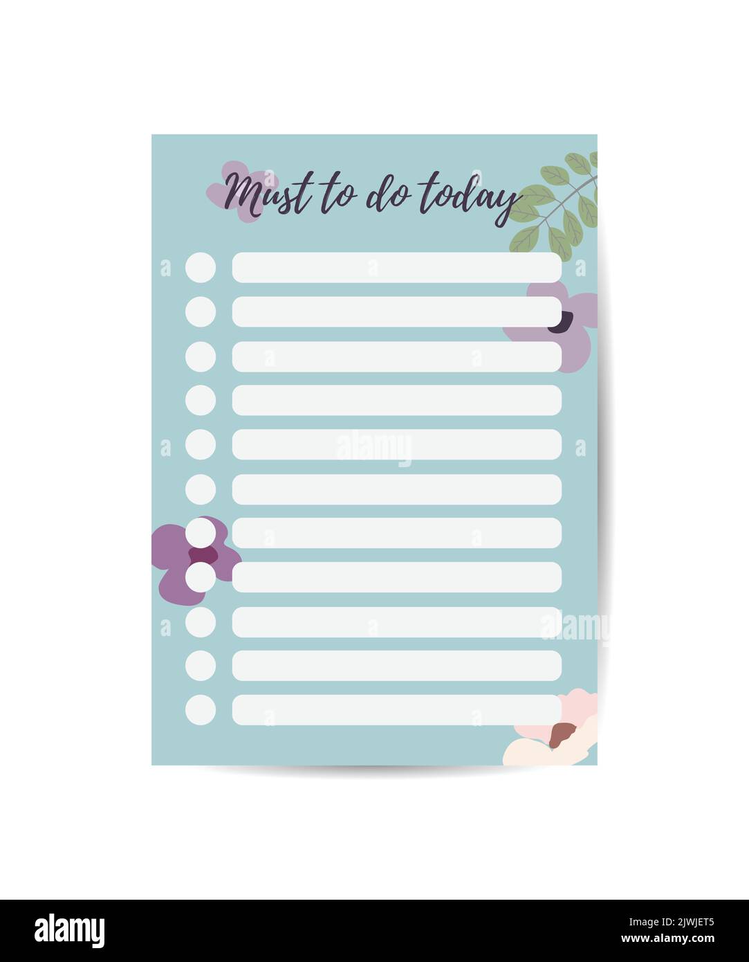 Templates for notes to do list with flower ornament to do list ...