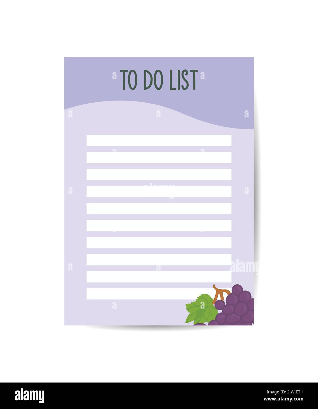 daily planner note paper to do list template decorated with fruit List ...