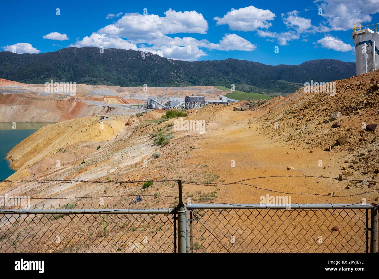 The Berkeley Pit, a former open pit copper mine located in Butte ...