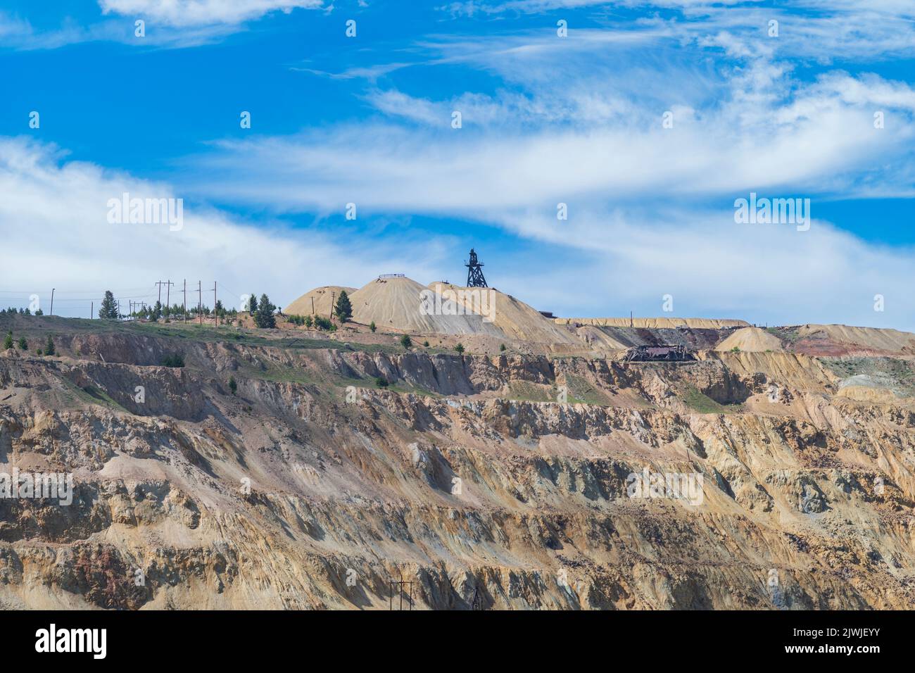 The Berkeley Pit, a former open pit copper mine located in Butte ...