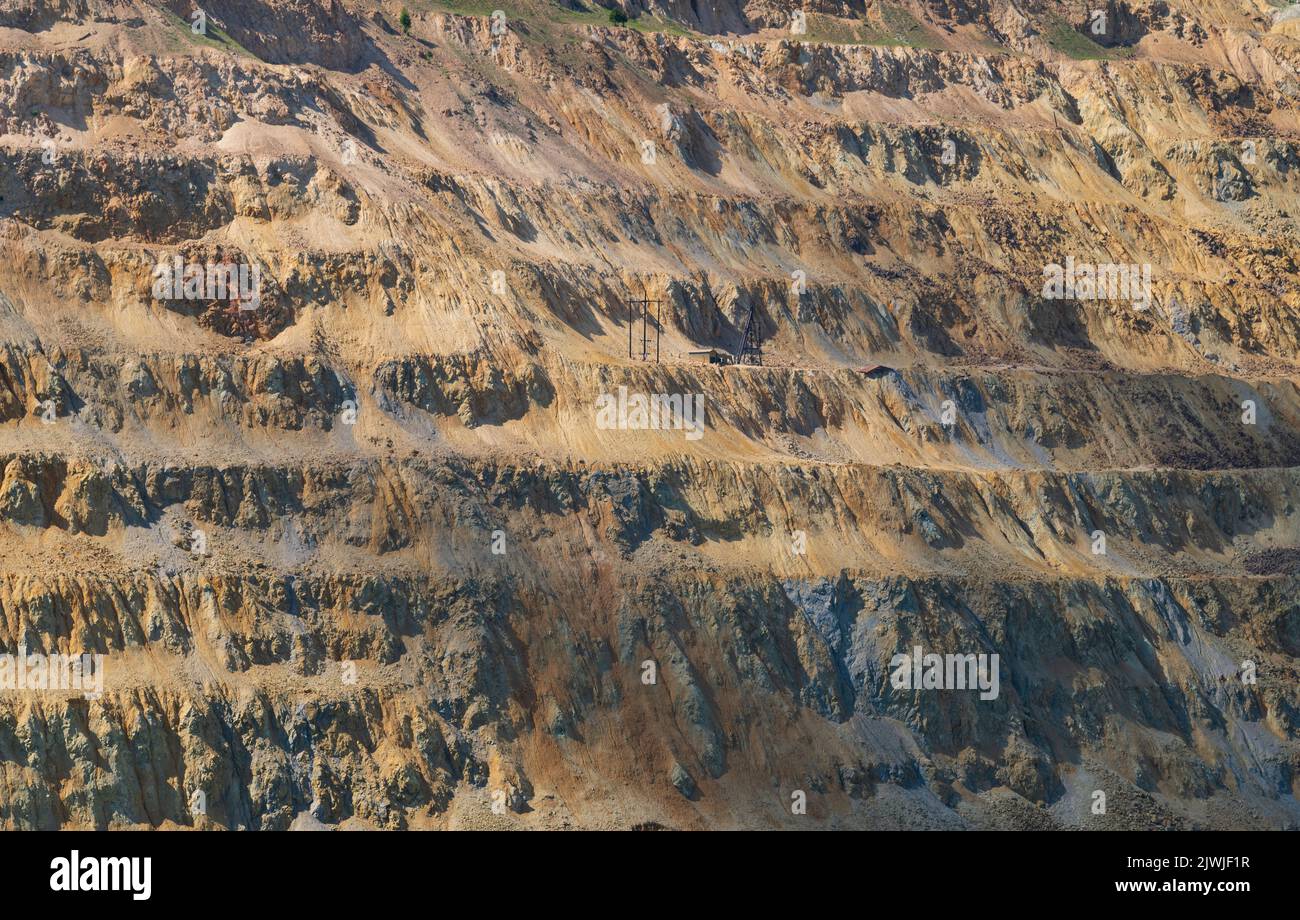 The Berkeley Pit, a former open pit copper mine located in Butte ...